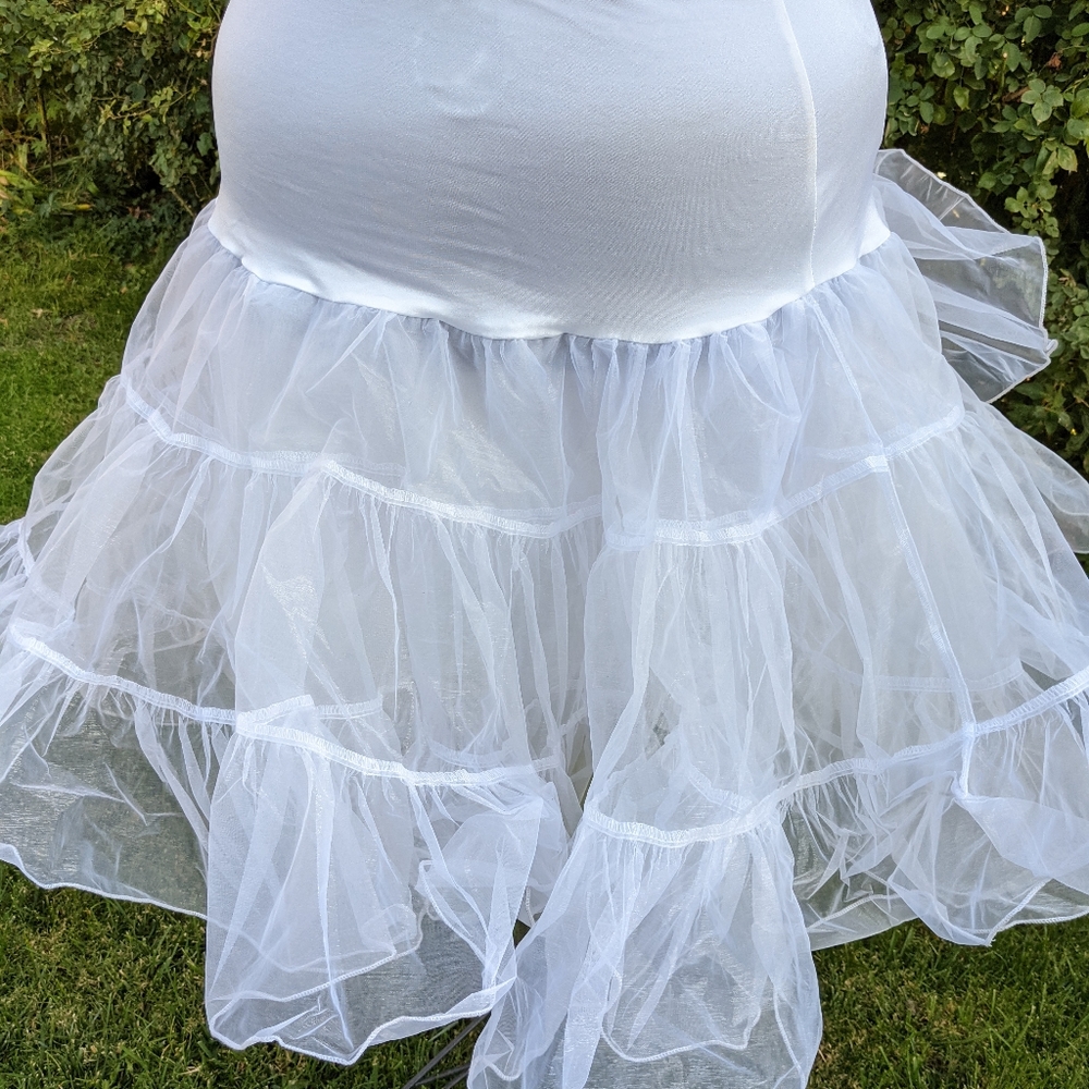 Plus Size White Crinoline Petticoat - Gem